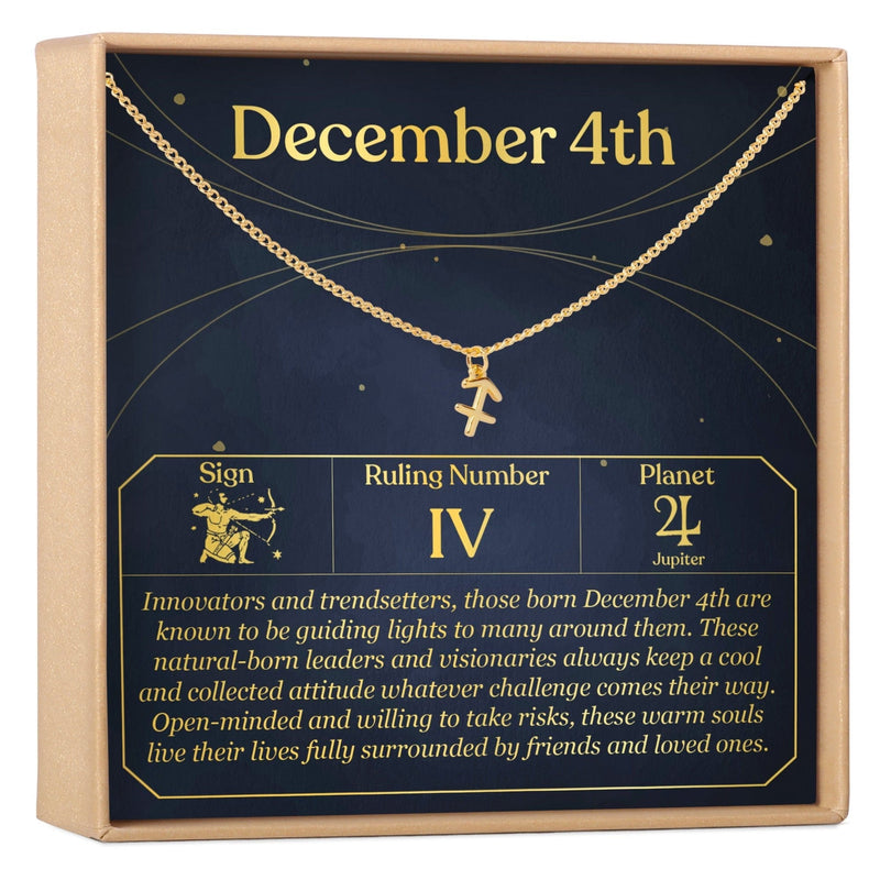 December 4th Necklace Present for Birthday, Celebration, Gift for Her ...