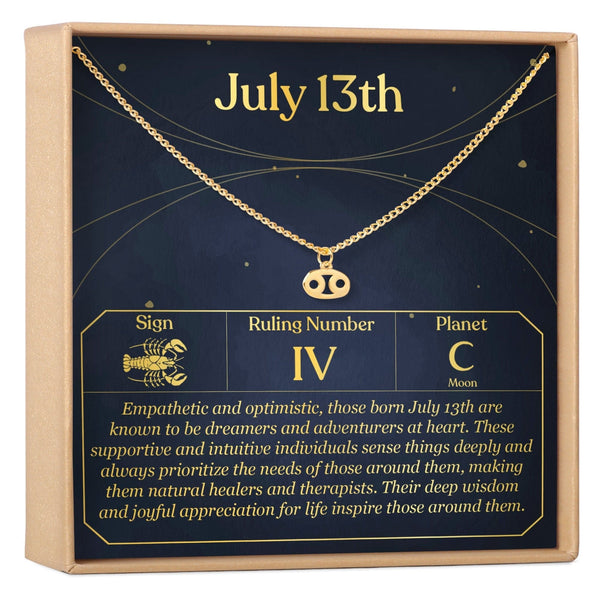 July 13th Necklace Present for Birthday, Celebration, Gift for Her ...