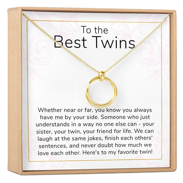 Twin Gift Necklace - Perfect for twin birthdays, celebrations, or ...